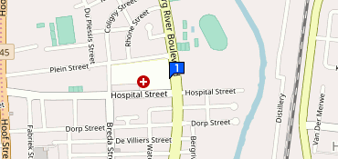 Paarl Provincial Hospital, Lemoenkloof, Paarl, phone +27 21 860 2500