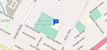 Monument Park High School, 40 Dan King Rd, Cape Town, phone +27 21 987 1630